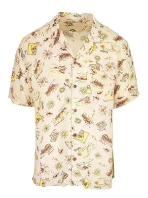 Faherty Brand Kona Camp Graphic-print Short-sleeve Shirt Neutrals
