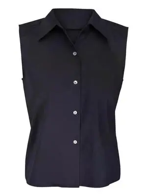 VINCE Vince Sleeveless Cotton Shirt