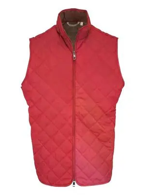 Peter Millar Quilted High-neck Gilet - Red