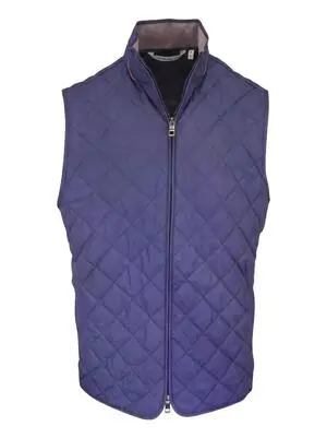 Peter Millar Essex Quilted High-neck Gilet - Blue