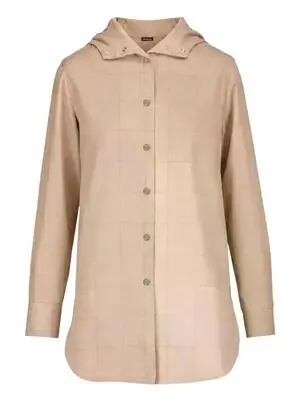 Kiton Check-pattern Hooded Jacket - Neutrals
