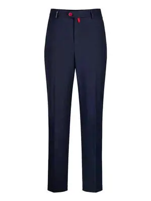 Kiton Tailored Trousers With Pressed Crease - Blue