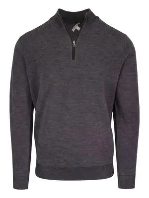 Peter Millar Blair Quarter-zip Knitted Polo Shirt - Grey