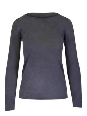 Brunello Cucinelli Brunello Cucinelli Fine-Knit Cashmere Boat-Neck Sweater Grey