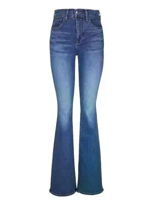 Veronica Beard Veronica Beard Beverly Mid-Rise Flared-Leg Jeans Blue