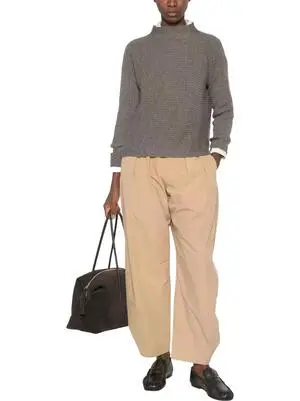 AMINA RUBINACCI Amina Rubinacci Abaco Ribbed-Knit High-Neck Sweater