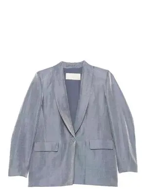 I BLUES Metallic Single-breasted Jacket - Blue