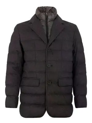 Herno Padded Notch-lapel Coat - Grey