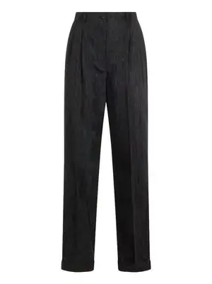 ALBERTA FERRETTI Alberta Ferretti Moiré Effect Tailored Trousers