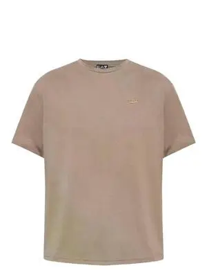 EA7 Logo Plaque Short Sleeve T-shirt - Neutrals