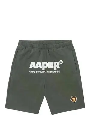 AAPE BY *A BATHING APE Aaper Alfa Patch Sweat Shorts - Grey
