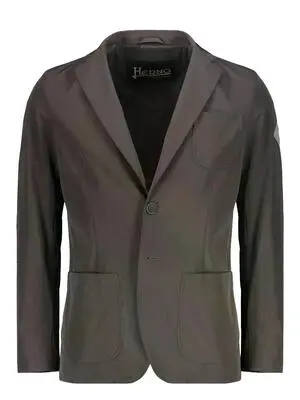 Herno Notch-lapel Patch-pocket Blazer - Grey