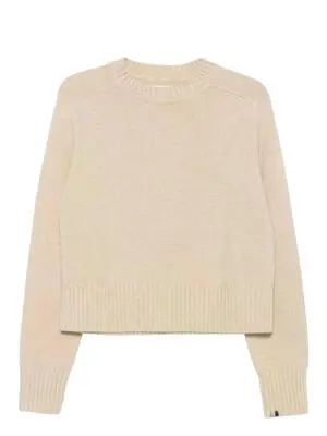 Extreme Cashmere Ribbed-trim Fine Knit Sweater - Neutrals
