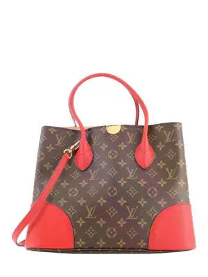 LOUIS VUITTON Louis Vuitton Monogram Canvas And Leather Tote Bag Red