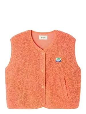 American Vintage Hoktown Shearling-effect Sleeveless Jacket - Orange