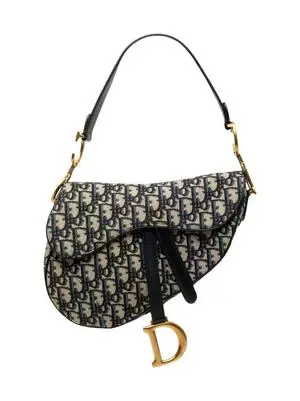 Dior Oblique Canvas Saddle Shoulder Bag - Blue