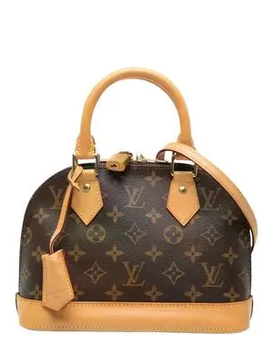 LOUIS VUITTON Monogram Alma Bb Satchel - Brown
