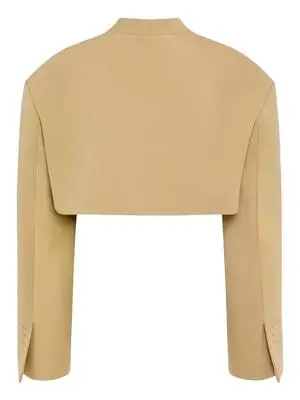 A.W.A.K.E. Mode Cropped Tuxedo Jacket - Neutrals
