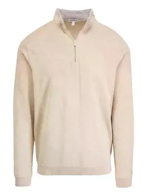 Peter Millar Quarter-zip Melange Effect Sweater - Neutrals