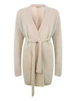 Herno Herno Belted V-Neck Cardigan Neutrals