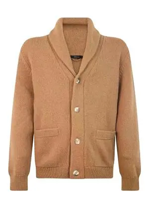 Herno Shawl-collar Cashmere Cardigan - Neutrals