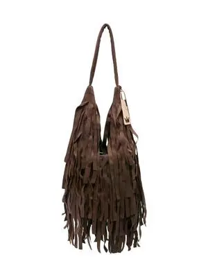LA MILANESA Small Aretha Fringed Shoulder Bag - Brown
