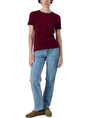 American Vintage American Vintage Sonoma Slub-Cotton T-Shirt Red