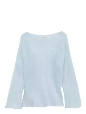 Carine Gilson Carine Gilson Boat Neck Long Sleeve Sweater Blue