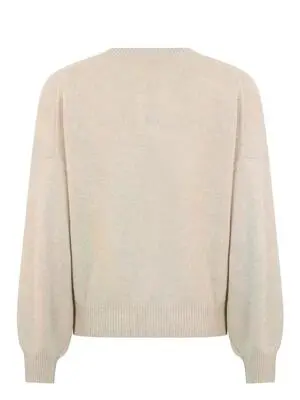 LISA YANG Veira Crew-neck Drop-shoulder Sweater - Neutrals