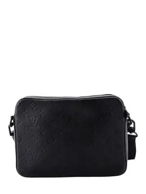 LOUIS VUITTON Trio Messenger Bag Monogram Shadow Leather - Black