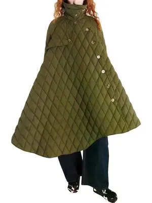 A.W.A.K.E. MODE A.W.A.K.E. Mode Quilted Asymmetric Trench Coat