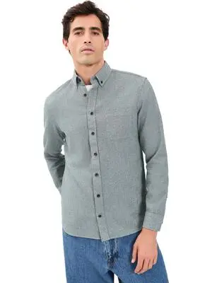 Taylor Stitch The Jack Twist Waffle Shirt - Pine