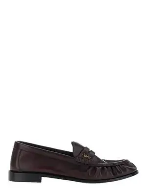 Saint Laurent Saint Laurent Le Loafers Supple Smooth Leather Brown