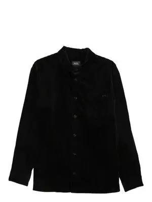 A.p.c. Corduroy Chest-pocket Shirt - Black