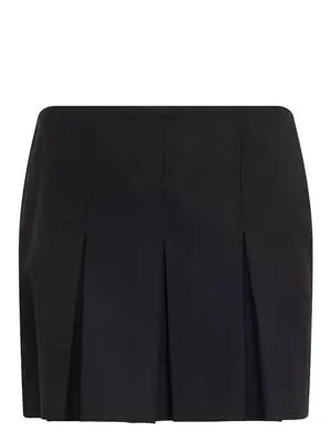 Alberta Ferretti Pleated Short Skirt - Black