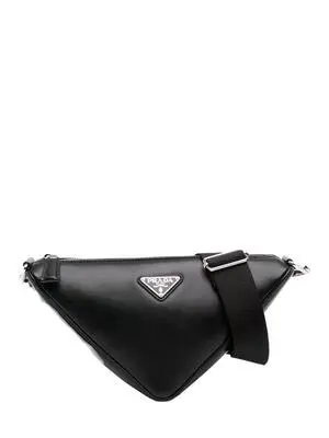 PRADA Prada Leather Triangle Crossbody Bag