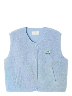 American Vintage American Vintage Hoktown Shearling-Effect Vest Blue