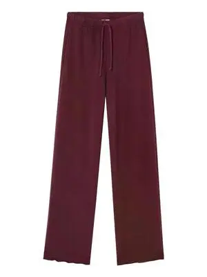 American Vintage American Vintage Burgundy Fleece Drawstring Track Pants Red