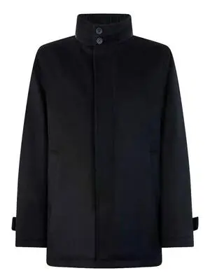 Herno High-neck Wool Coat - Black