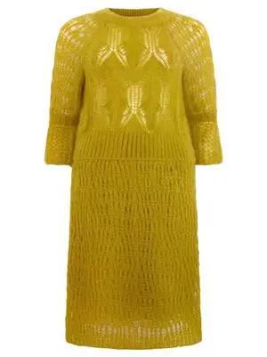ALBERTA FERRETTI Alberta Ferretti Open-Knit Midi Dress