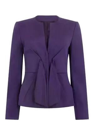 Alberta Ferretti Pleated Fitted Jacket - Purple