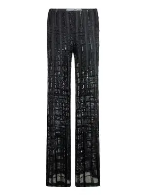 ALBERTA FERRETTI Alberta Ferretti Embellished Silk Trousers