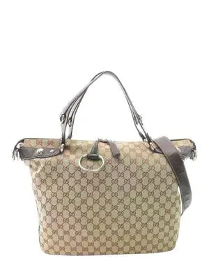 Gucci Gg Canvas Icon Bit Satchel - Neutrals