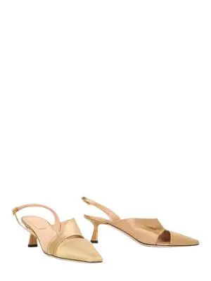 Alberta Ferretti Pointed-toe Slingback Pumps - Neutrals