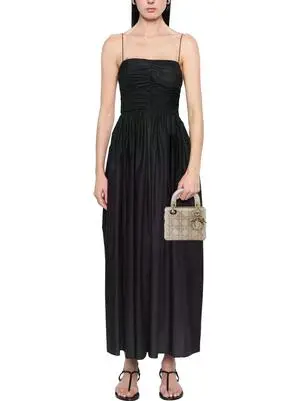 DIOR Christian Dior Mini Beaded Metallic Lambskin Cannage Lady Dior Satchel