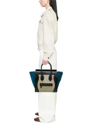 Celine Mini Luggage Tote Bag - Neutrals