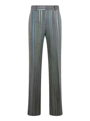 Alberta Ferretti Striped Tailored Trousers - Grey