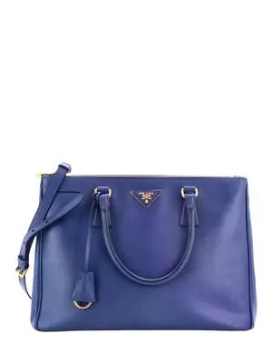 PRADA Prada Lux Saffiano Leather Double Zip Tote Bag