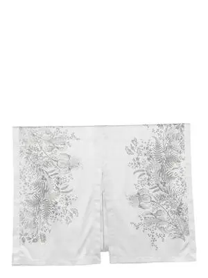 Carine Gilson Floral-print Kaftan - Silver