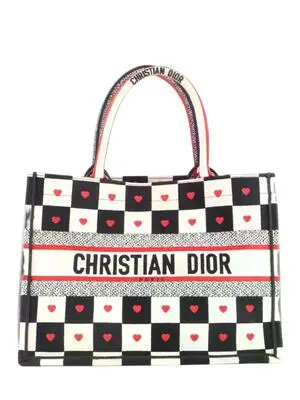 Dior Christian Dior Dioramour Book Printed Canvas Medium Tote Bag Multicolour